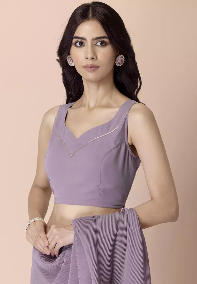 Indya Lavender Sequin Halter Crop Top 2025 | Buy Indya Online | ZALORA ...
