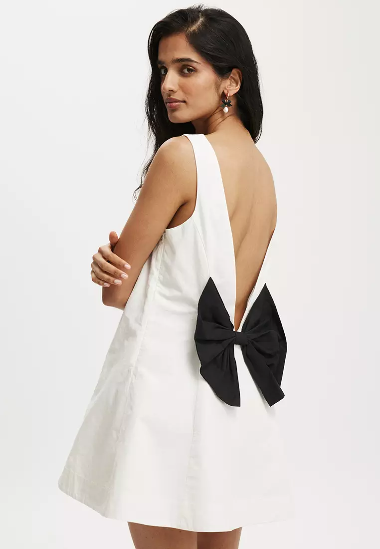 Buy Cotton On RSVP Bow Low Back Mini Dress 2025 Online | ZALORA Philippines