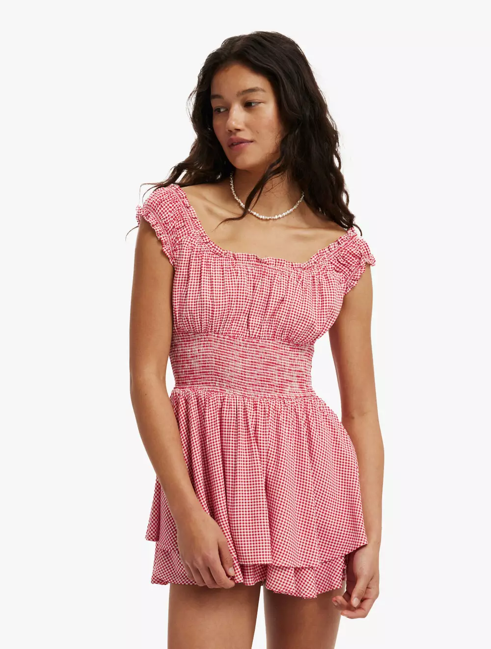 Jual Cotton On Cotton On - DRESSES - Sandy Tiered Playsuit - RED ...