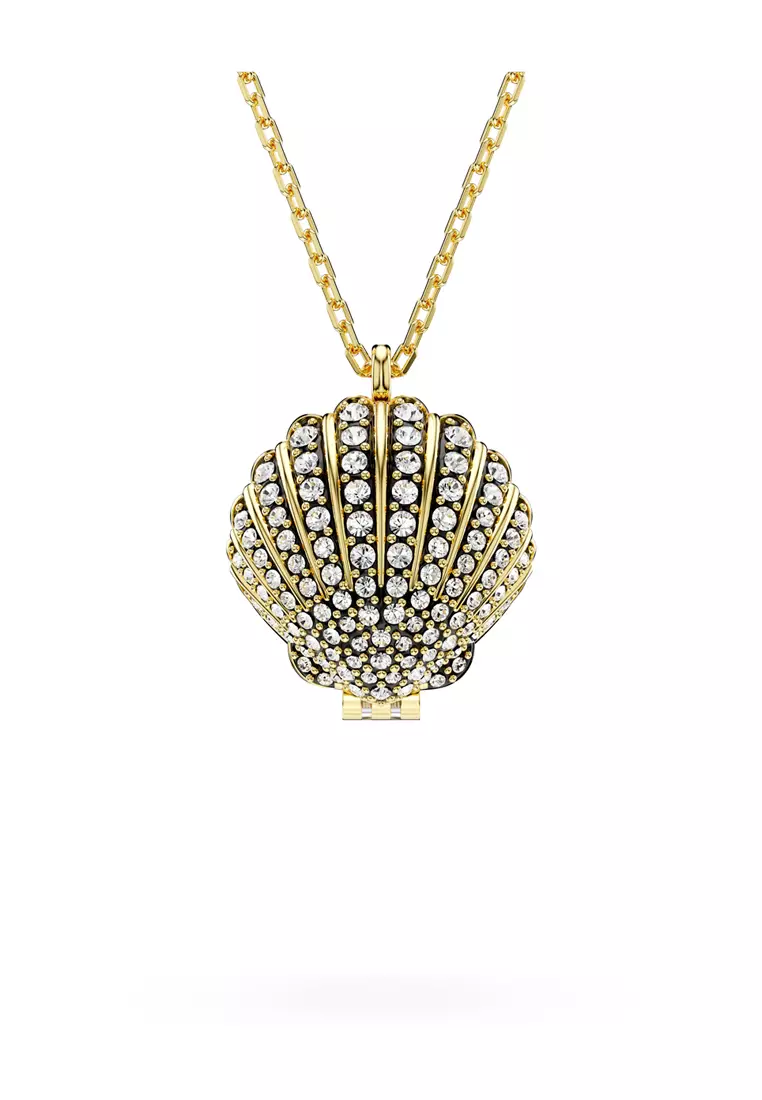Buy Swarovski Idyllia pendant, Crystal pearl, Shell, White, Gold-tone ...