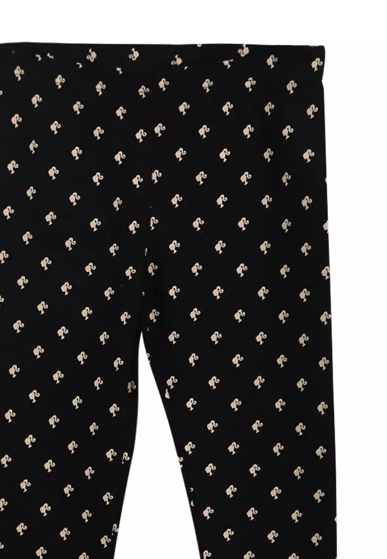 Buy Barbie Barbie Girls Basic Silo All-Over Print Leggings - Black 2025 ...