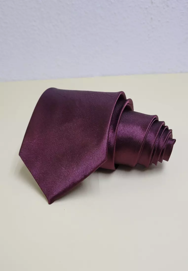 Buy Kings Collection Solid Color Fuchsia Tie Formal Necktie for Men ...