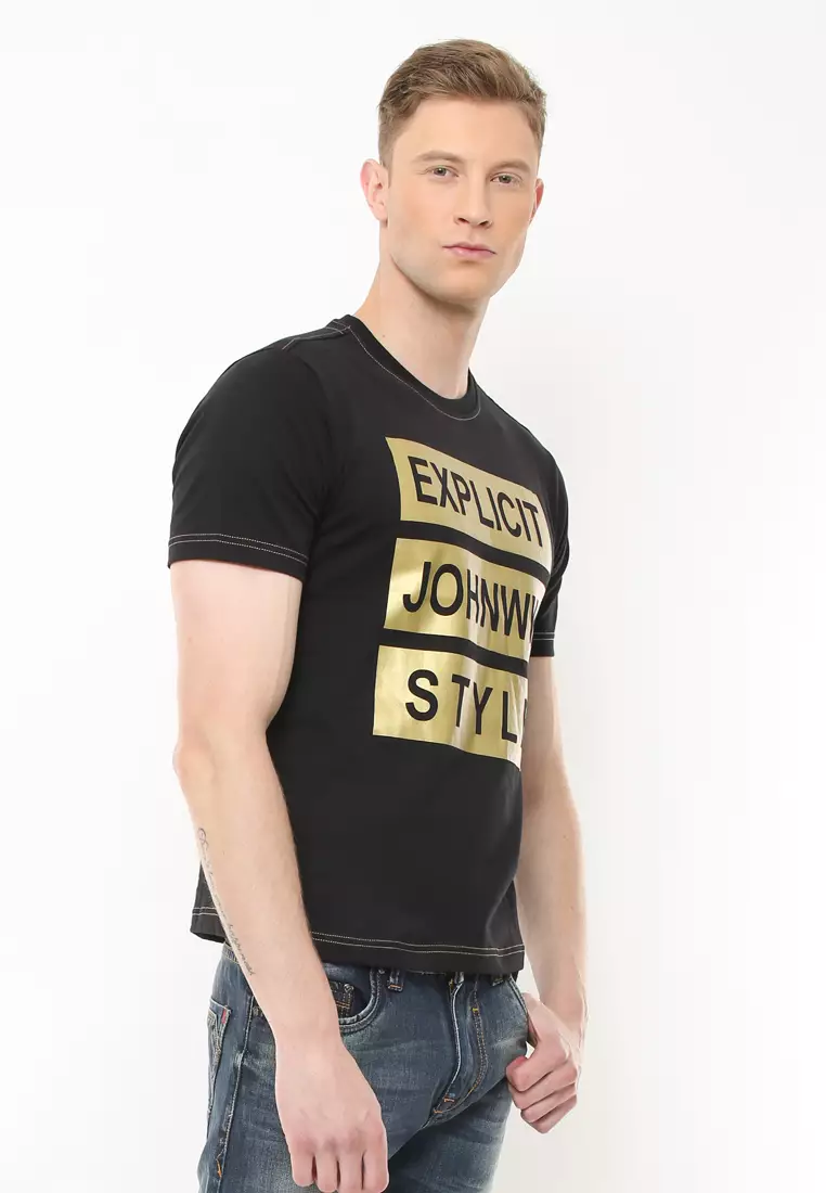 Jual Johnwin Johnwin - Slim Fit - Kaos Casual Active - Sablon Johnwin ...