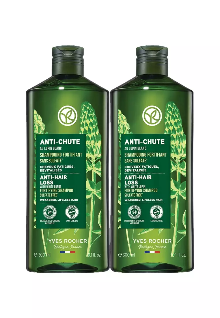 Buy Yves Rocher Anti Hair Loss Grower Shampoo 300ml Bundle of 2 ...