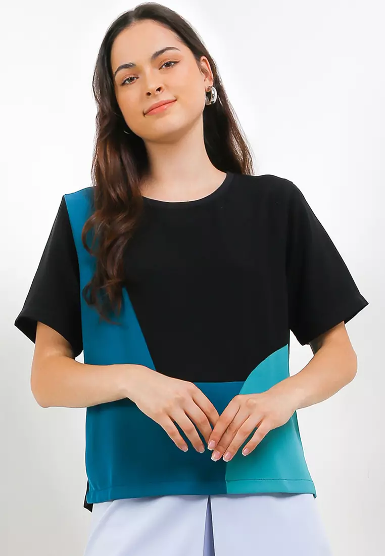 Jual ELLE Mix Color Blouse Original 2025 | ZALORA Indonesia