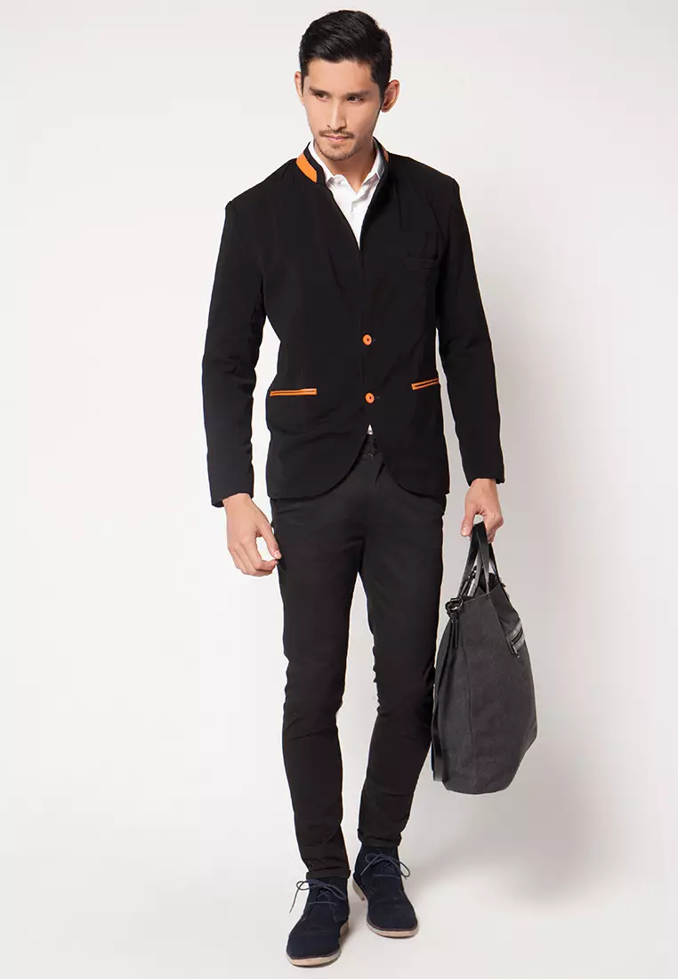 Jual Crows Denim Crows Denim - Blazer Stylish Hitam Model List Original ...