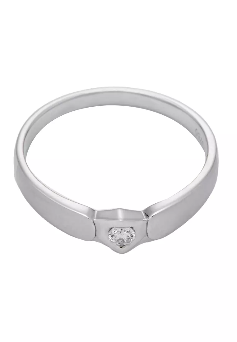 Buy LITZ LITZ 18K White Gold Diamond Ring SJ-RDX17086M Online | ZALORA ...