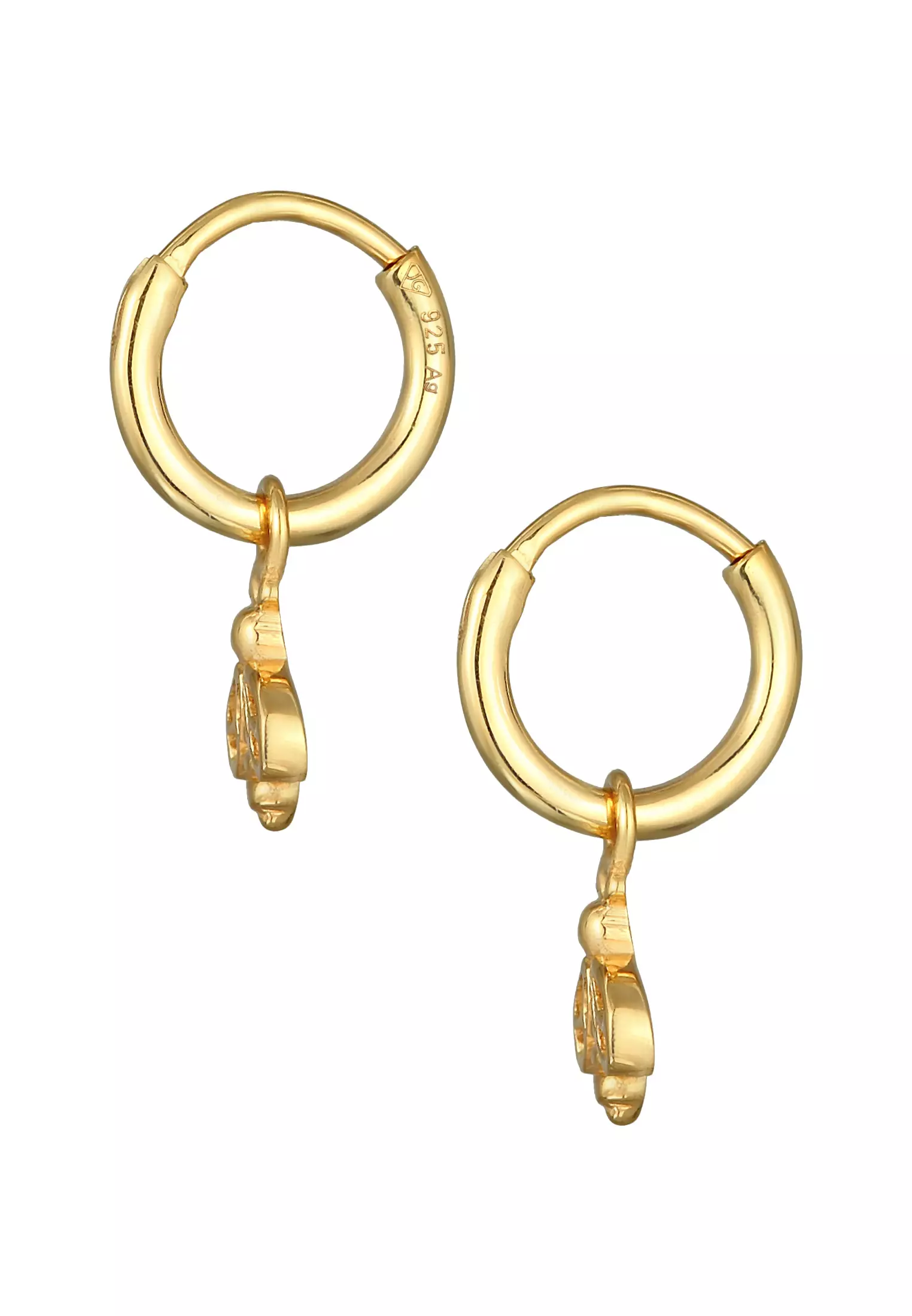 Buy ELLI GERMANY Bee Charm Hoop Earrings – Gold-Plated Silver 2026 ...