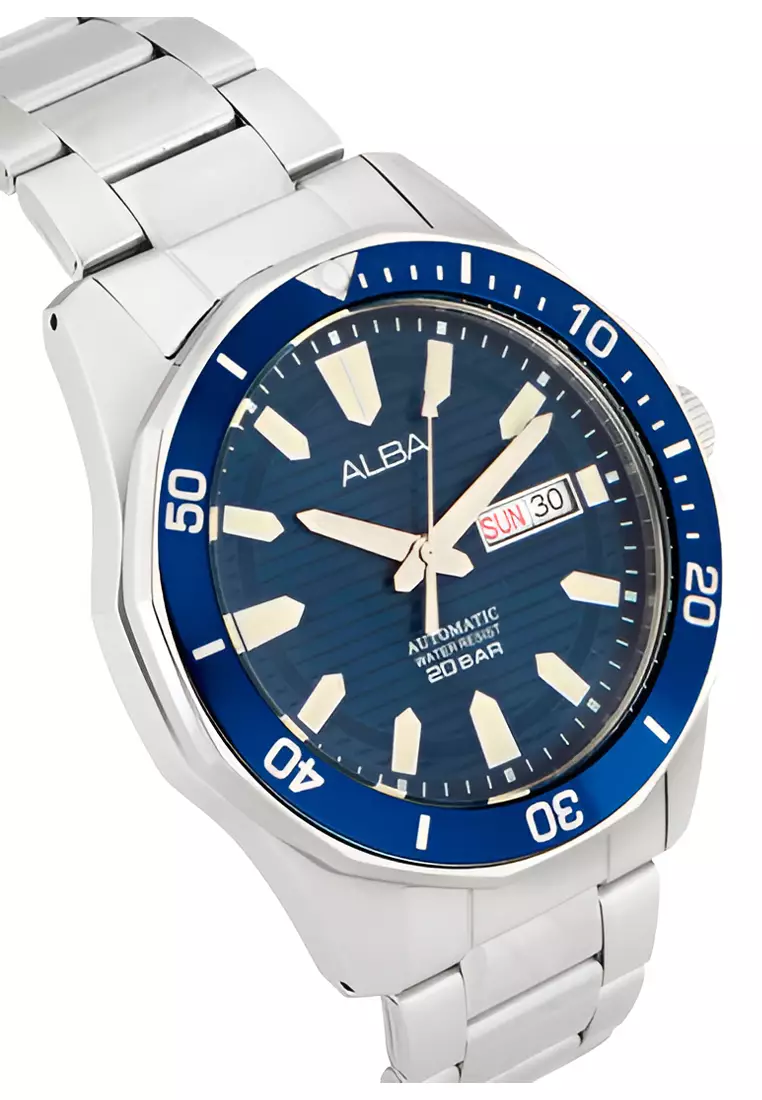 Jual Alba Alba AL4453X1 Jam Tangan Automatic Pria - Silver Blue ...