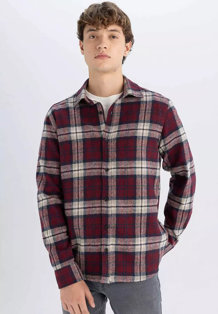 Buy DeFacto Checkered Overshirt Online | ZALORA Malaysia