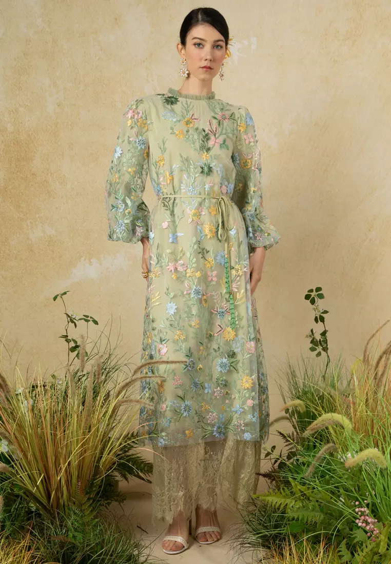 Buy Zalia Flora Lace Flare Dress Online | ZALORA Malaysia