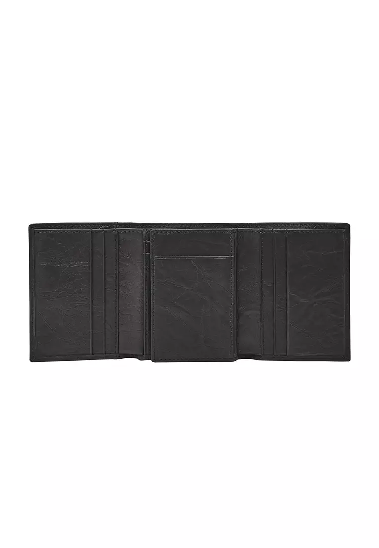Buy Fossil Neel Trifold Leather Black ML3869001 2024 Online | ZALORA ...