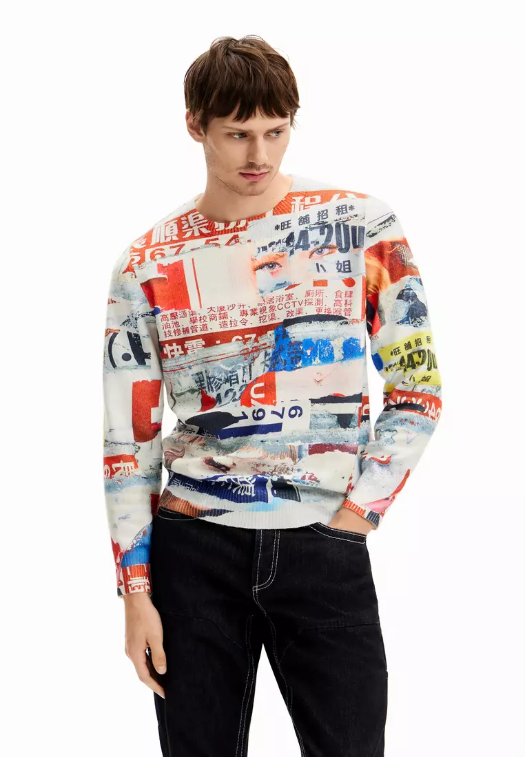 Desigual Desigual Man Sweatshirt with Japanese magazine print. 2025 ...