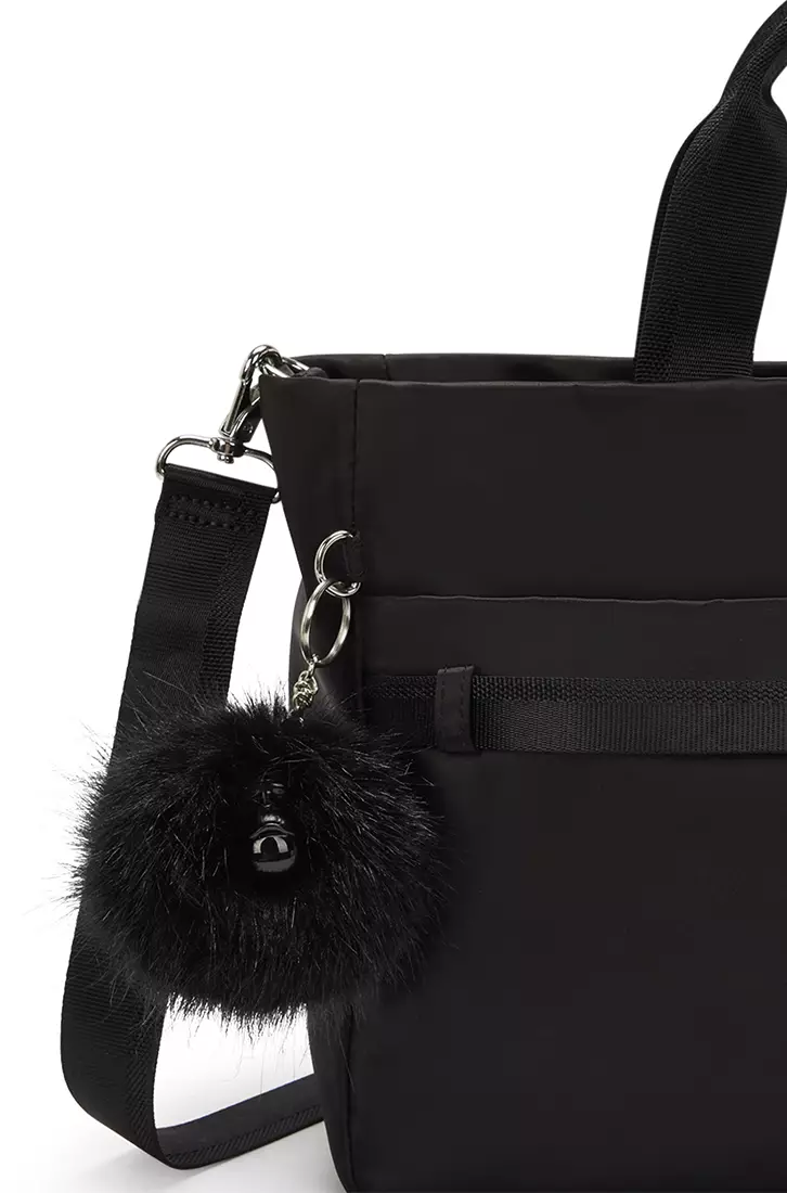 Buy Kipling \DANIRA Charcoal Satin Shoulder Bag 2025 Online | ZALORA ...