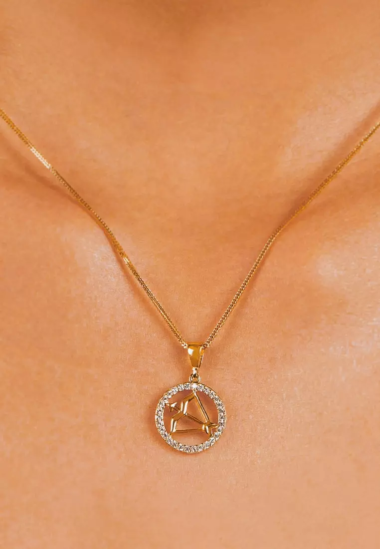 Buy Foundry Sagittarius Zodiac Pendant 18k Gold 2026 Online | ZALORA ...