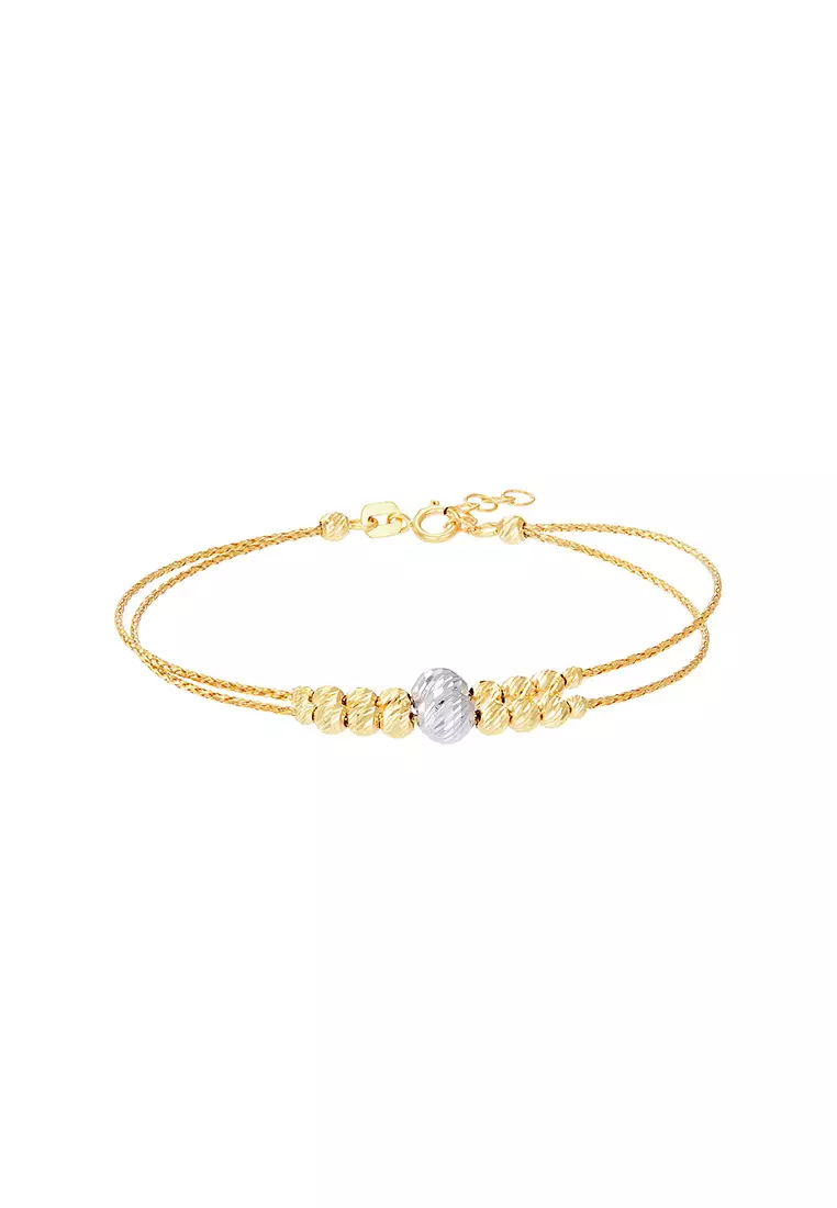 Buy HABIB HABIB 585/14K Yellow and White Gold Bracelet 714-BR 2FC014-YW Online | ZALORA Malaysia