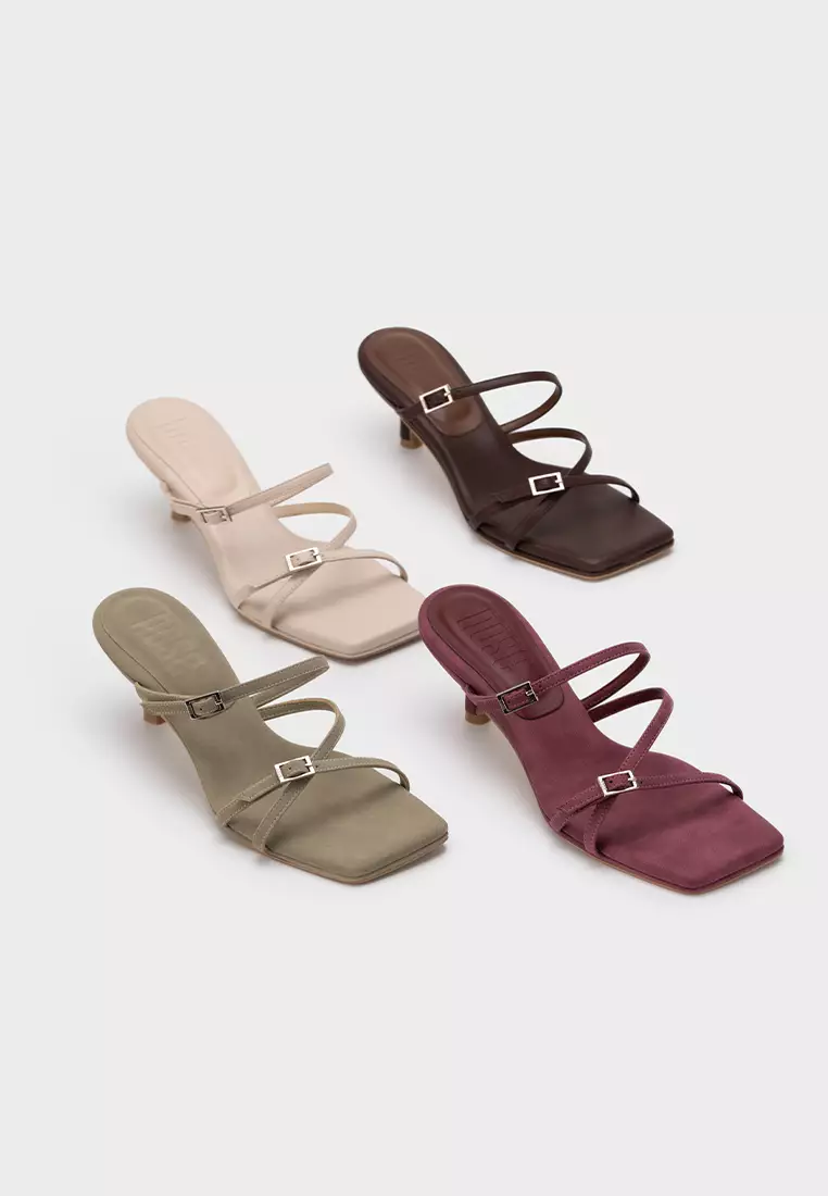 Buy nose CLOUDFOAM SQUARE TOE WITH ADJUSTABLE BUCKLE STRAPPY HEEL ...