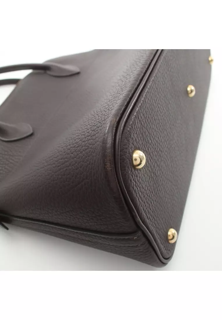 Buy Hermès Pre-loved Hermès bolide 37 Handbag Courchevel Dark brown ...