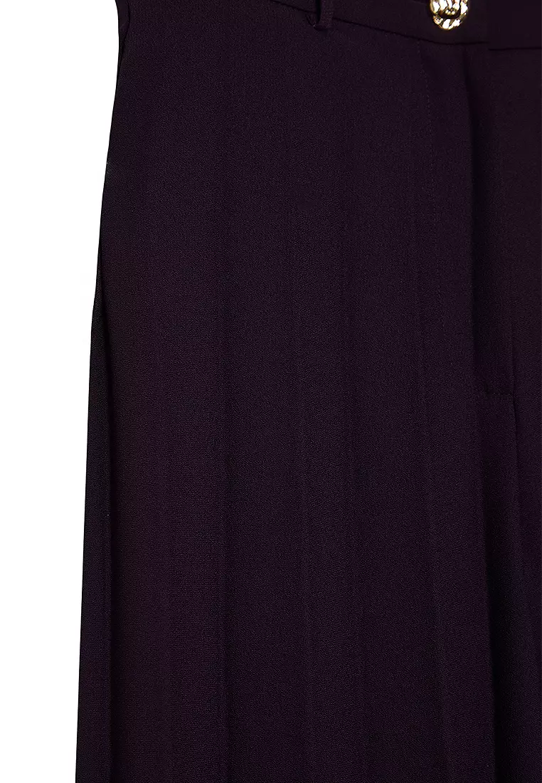 Buy Trendyol Modest Wide Leg Pleated Trousers 2025 Online | ZALORA