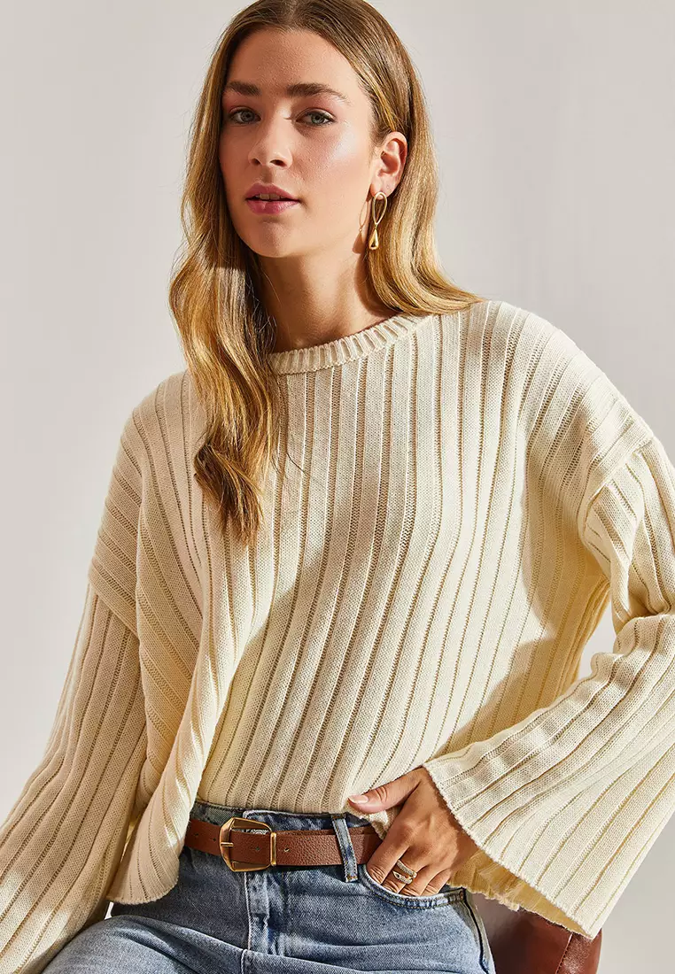 Buy Bianco Lucci Vertical Textured Knitwear Sweater 2026 Online | ZALORA