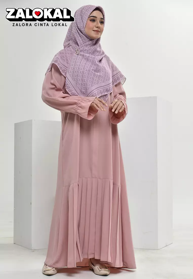 Jual RABBANI Rabbani - Gamis Dewasa Dresslim Bita Dusty Pink Exclusive ...