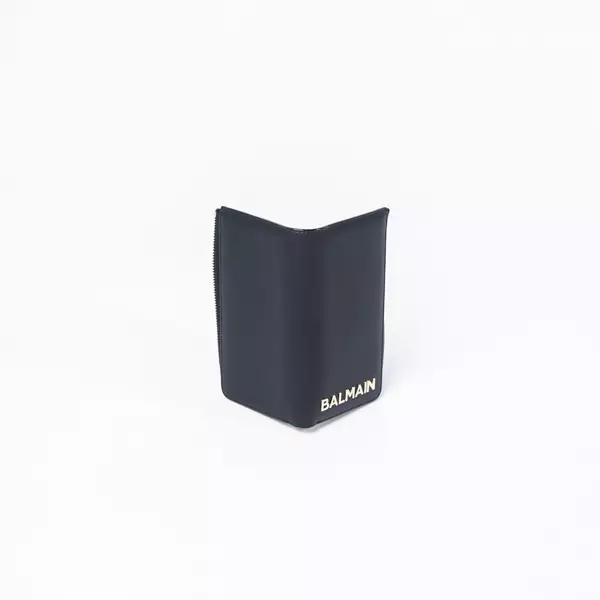 Jual Balmain Dompet BALMAIN TEXT GOLD BLACK ZIP LONG WALLET 100% ...