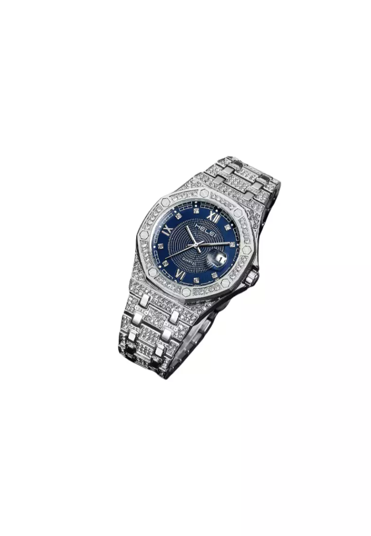 Buy OPCHIC Diamond Inlaid Stainless Steel Waterproof Quartz Watch 2025 ...