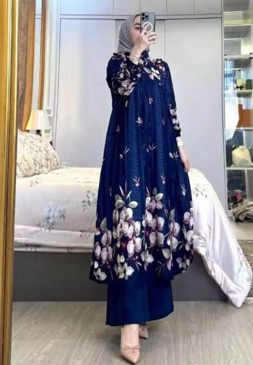 Jual Elegant Batik Sevva Navy Setelan Celana Premium MYA Original 2024 ...