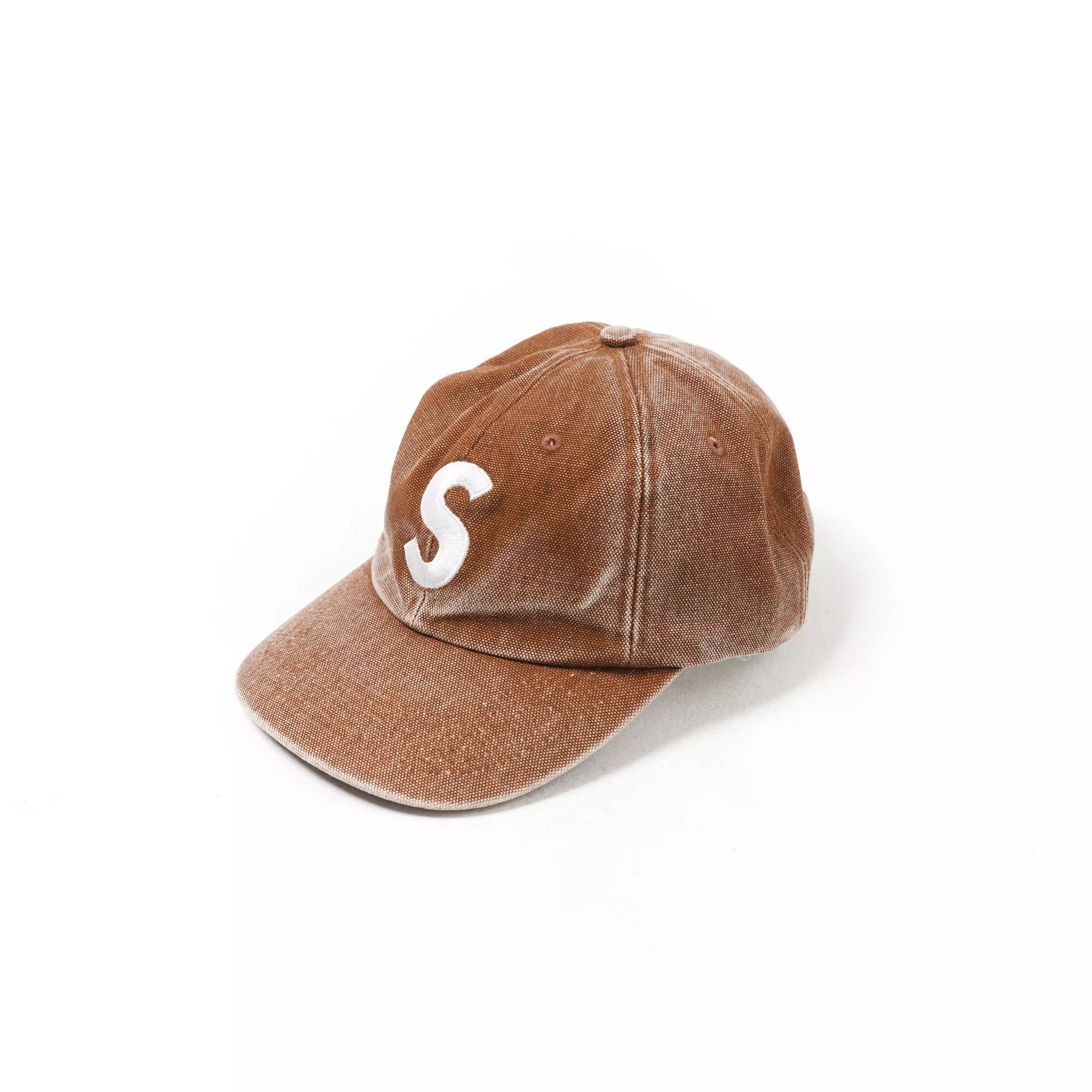 Jual Supreme Topi SUPREME PIGMENT COATED S LOGO TAN BROWN CAP 100% ...