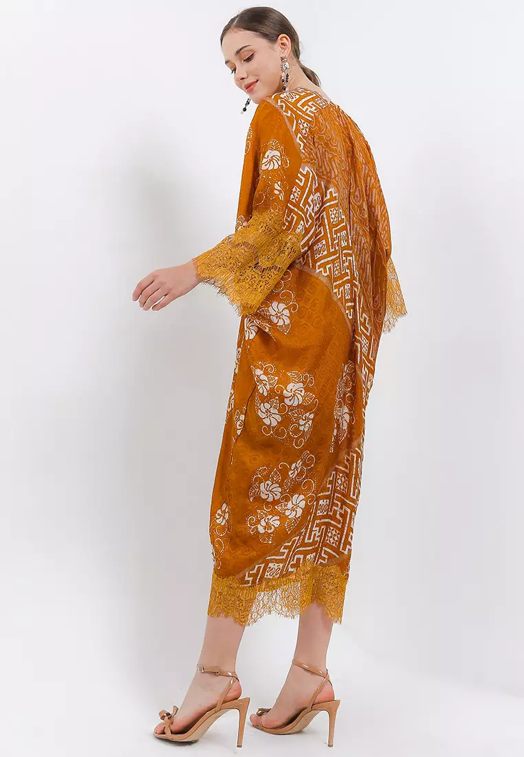 Jual BATIK RIZQINA Rizqina Dress Batik Qistina Gold / Batik Viscose ...