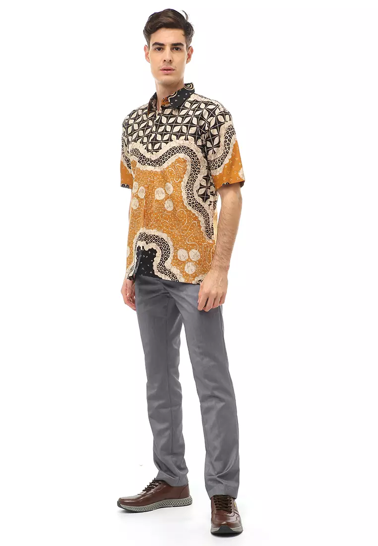 Jual Hamlin Kendrick Atasan Formal Kemeja Batik Pria Radhit Short ...