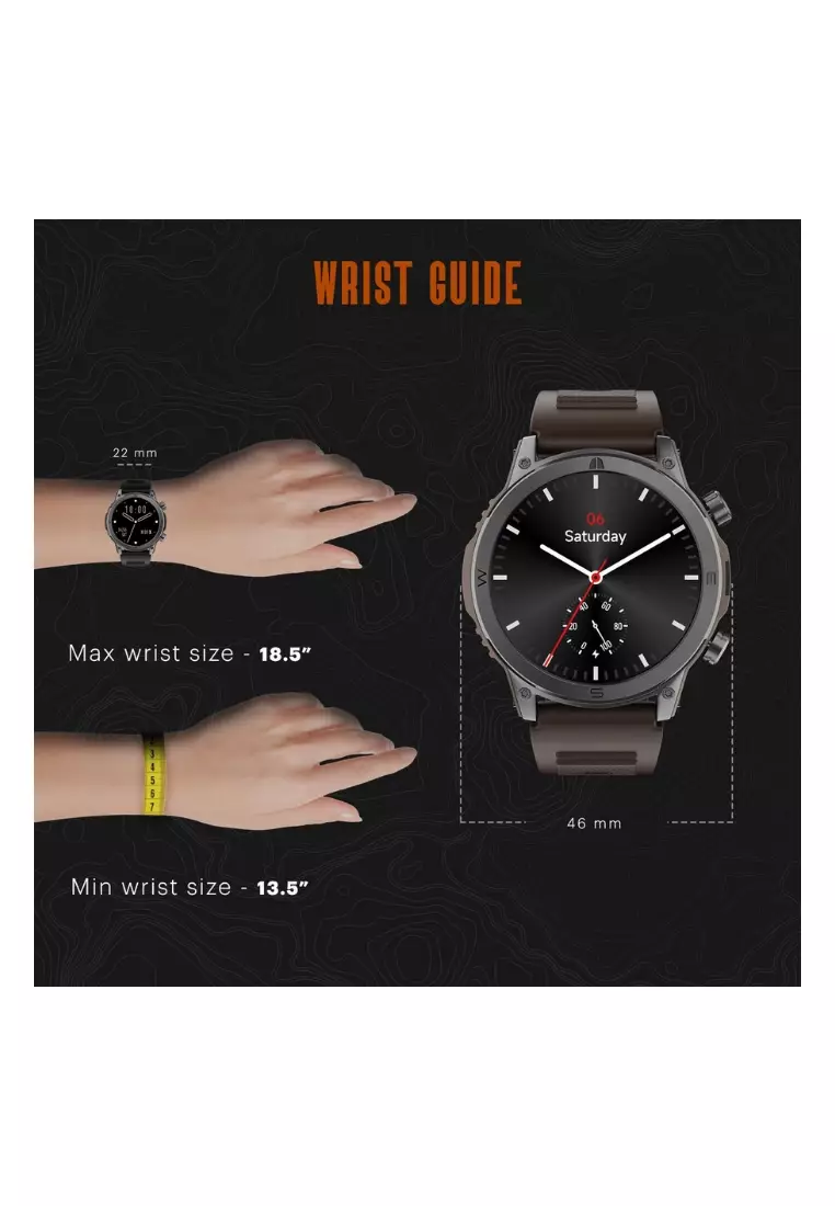 Buy Noise Origin Smartwatch: Contour-Cut Design, Nebula UI, EN 1 ...