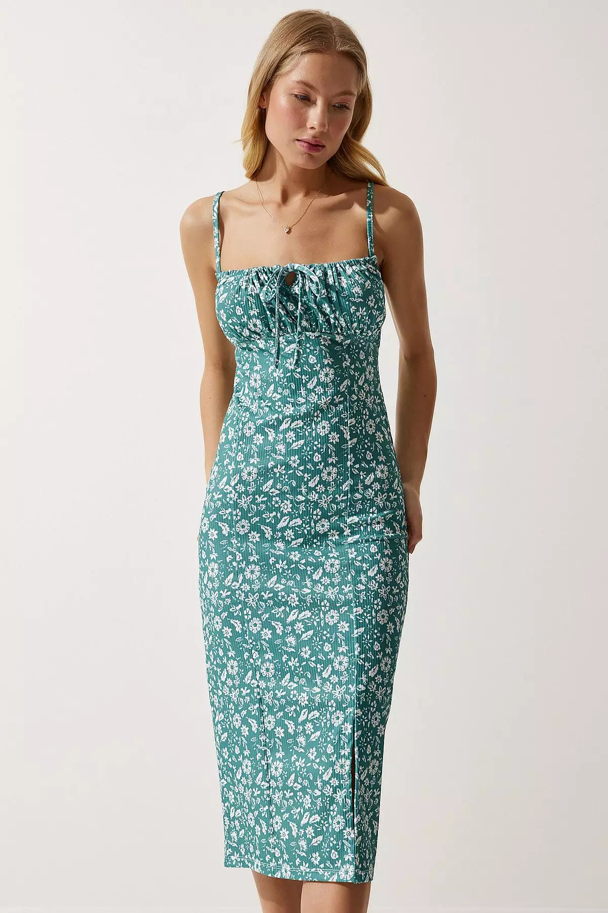 Buy Happiness Istanbul Pattern Slit Midi Dress 2024 Online | ZALORA