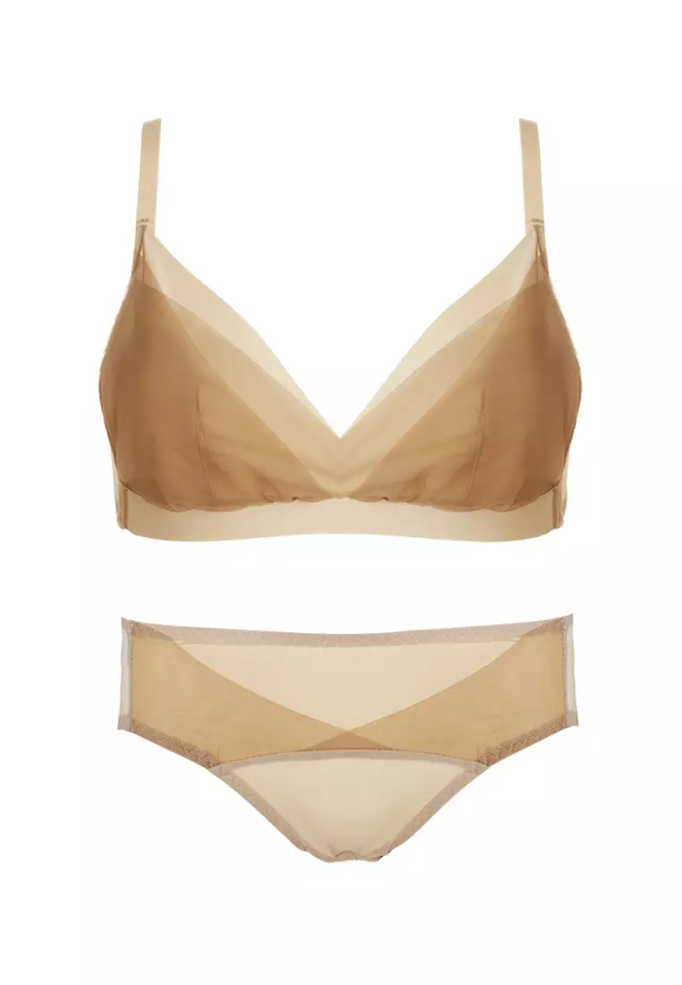 Buy ZITIQUE Women's European Style Non-wired Seamless Lingerie Set (Bra ...