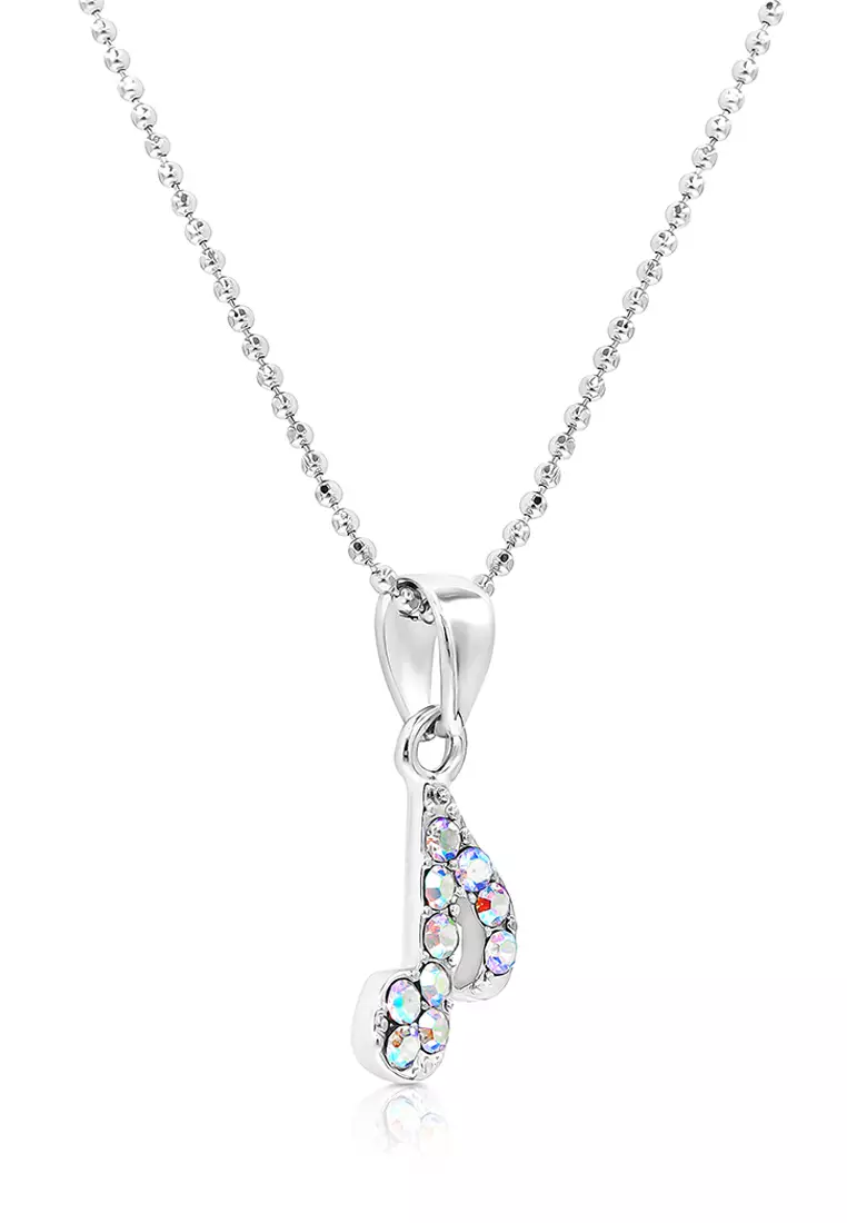Buy SO SEOUL Musical Music Note Aurore Boreale Austrian Crystal Pendant ...