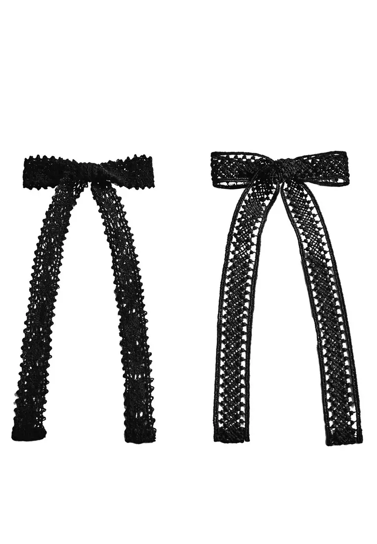Buy Mango Crochet Bow Pins - Pack of 2 2025 Online | ZALORA Philippines