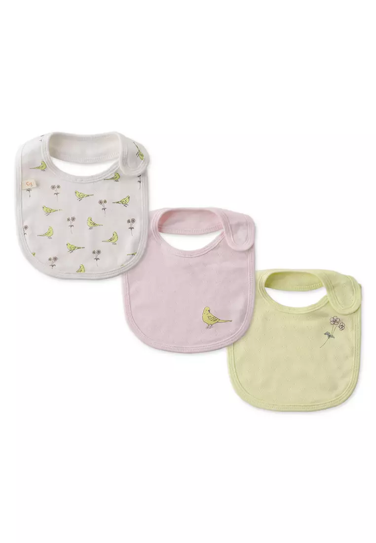 Buy Gingersnaps 3-Pc Bird Print Bib Set 2025 Online | ZALORA Philippines
