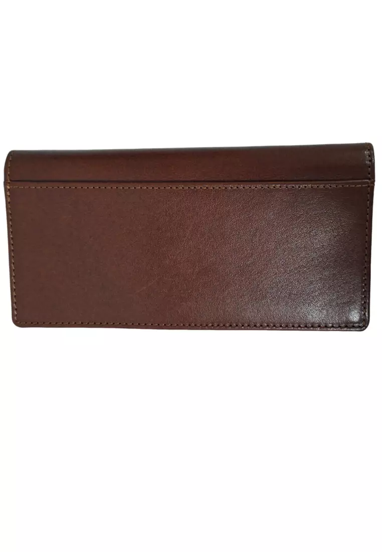 Oxhide Long Genuine Leather Wallet for Men - Brown Wallet - Men Long ...