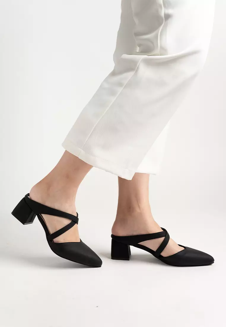Buy Happy2U BASIC Aurel Cross Mid Heels 2025 Online | ZALORA Philippines
