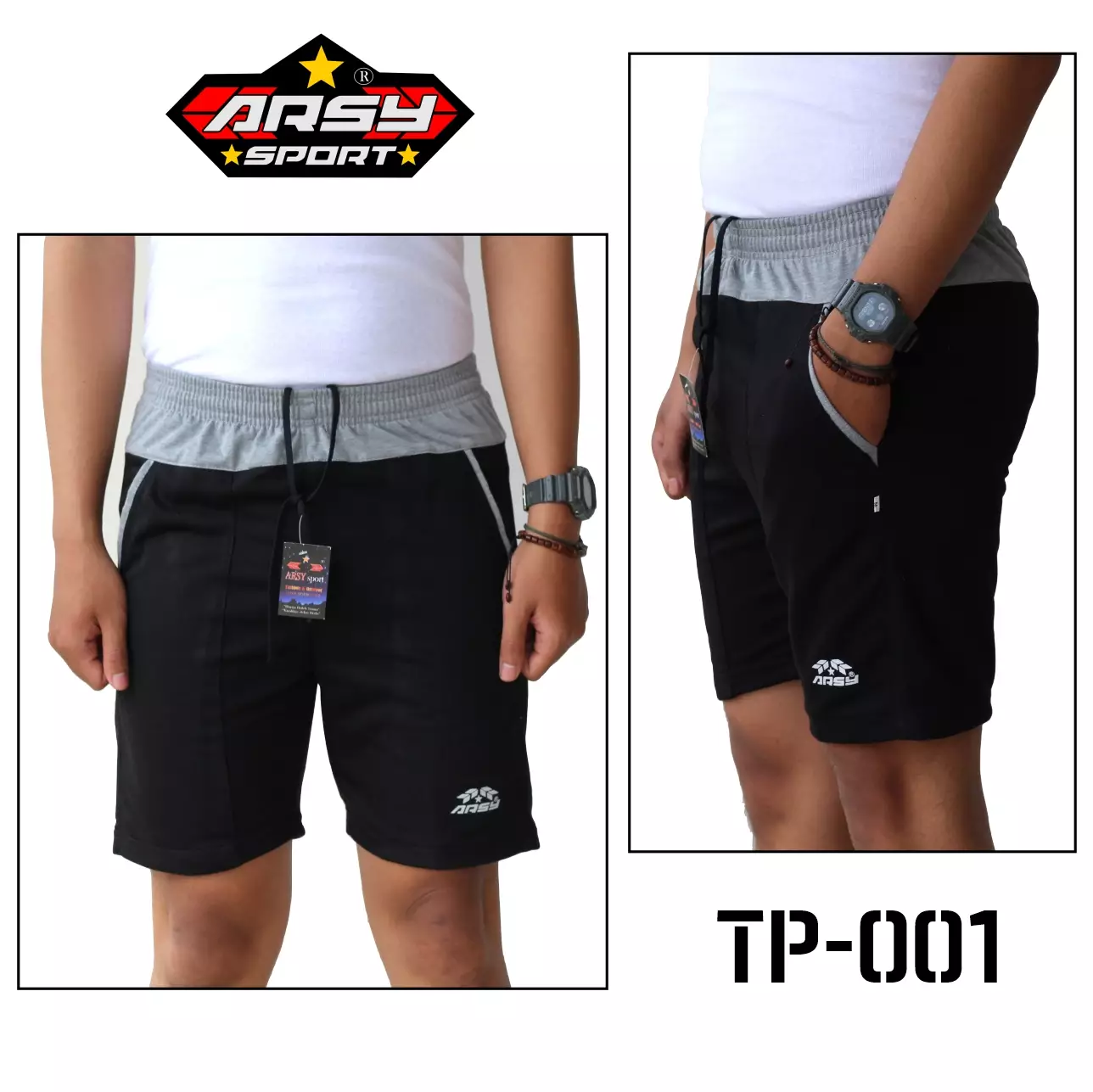 Jual Arsy Sport Arsy Sport - Celana Pendek Pria TP001 - Hitam Original 2024 | ZALORA Indonesia