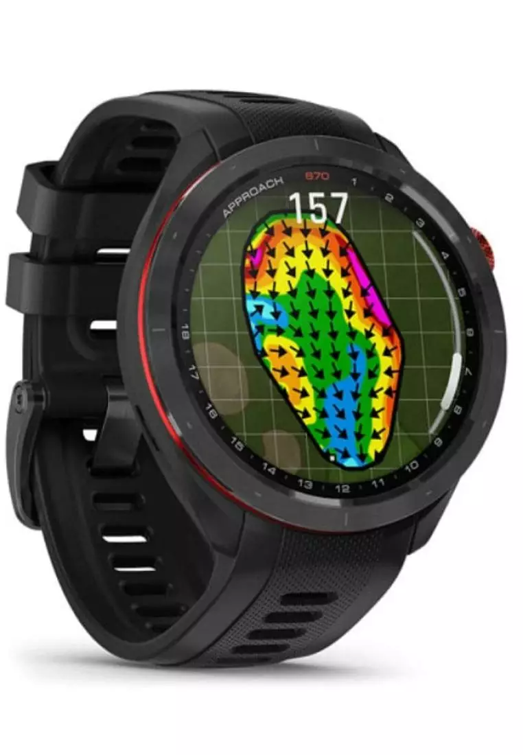 Buy Garmin Garmin Approach Black Ceramic Bezel With Black Silicone ...