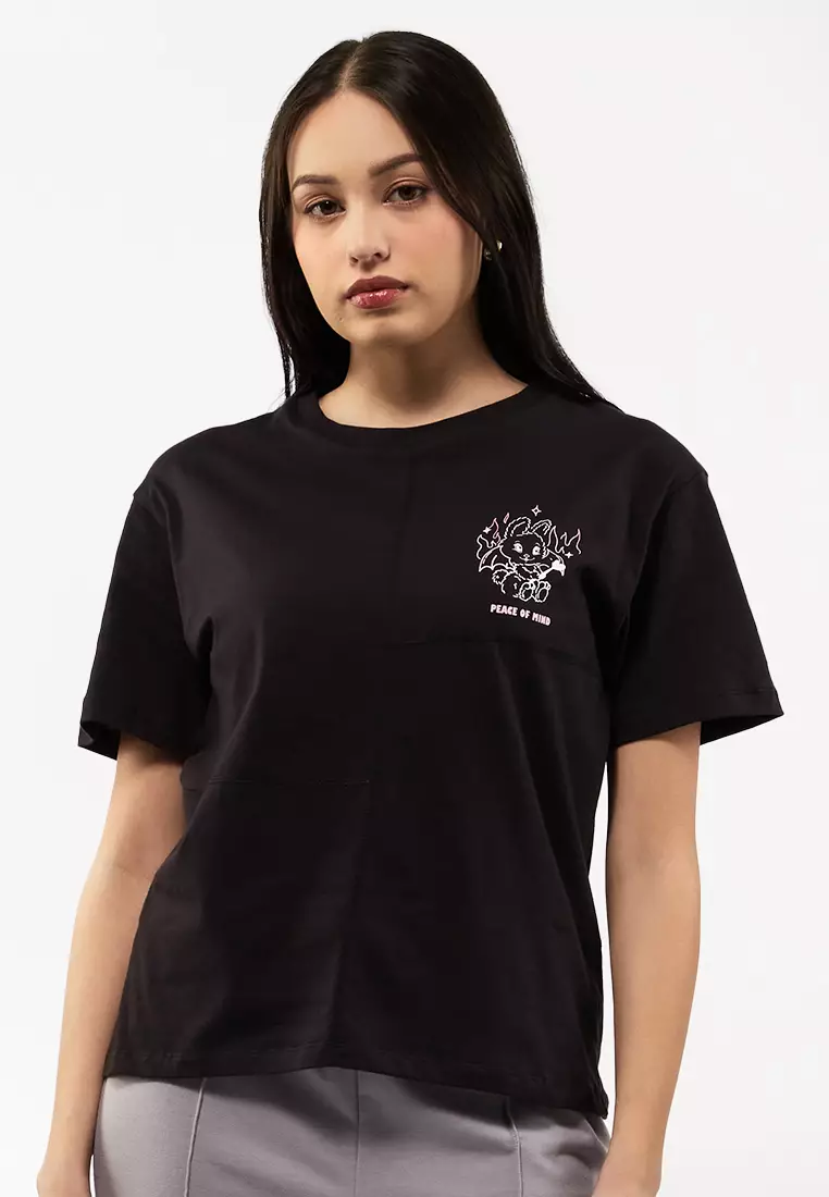 Jual COLORBOX Overlocked Print T-Shirt Original 2024 | ZALORA Indonesia