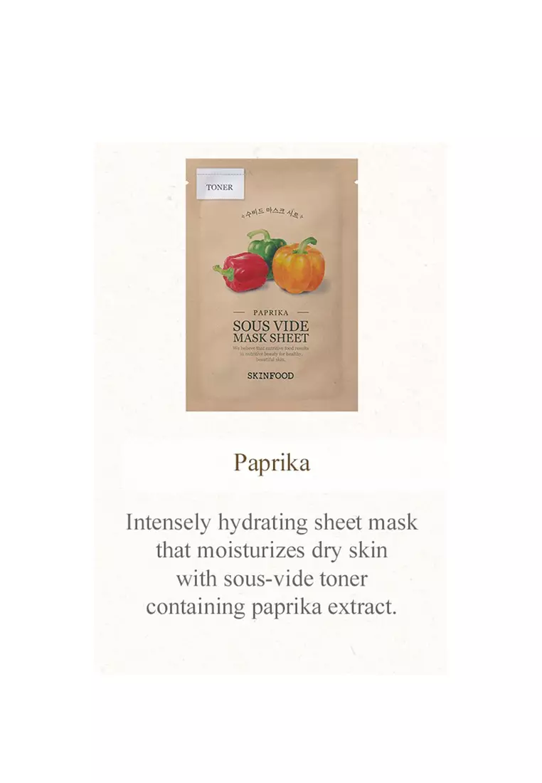 Jual SkinFood [ SHEET MASK PARTY BELI 5 GRATIS 1 ] Paprika Sous Vide ...