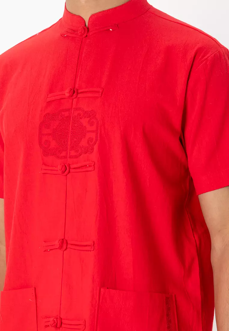 Buy Fidelio Samfu Inspired Mandarin Collar Shirt 2025 Online | ZALORA