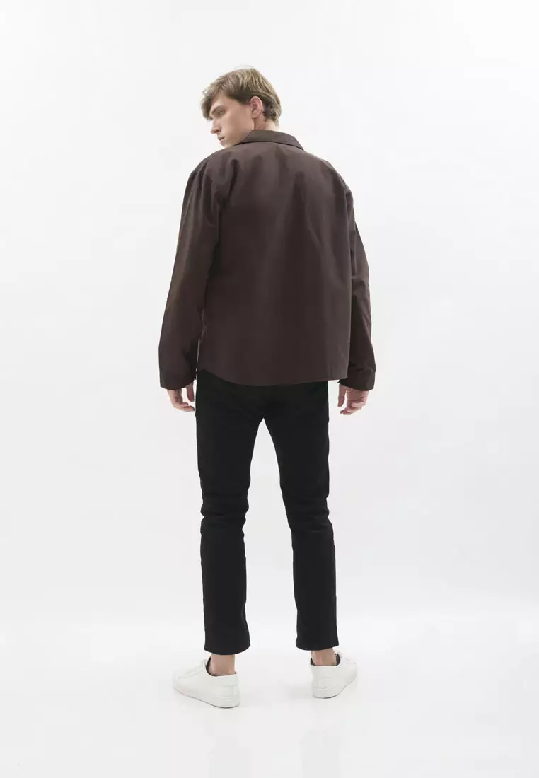 Jual House of Cuff Jaket parka outer jaket pria semi parka warna coklat ...