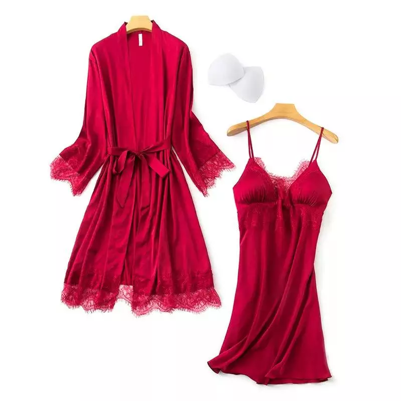 Jual Primrose Lux Primrose Lux Kate Silk Dress and Kimono Set Red ...