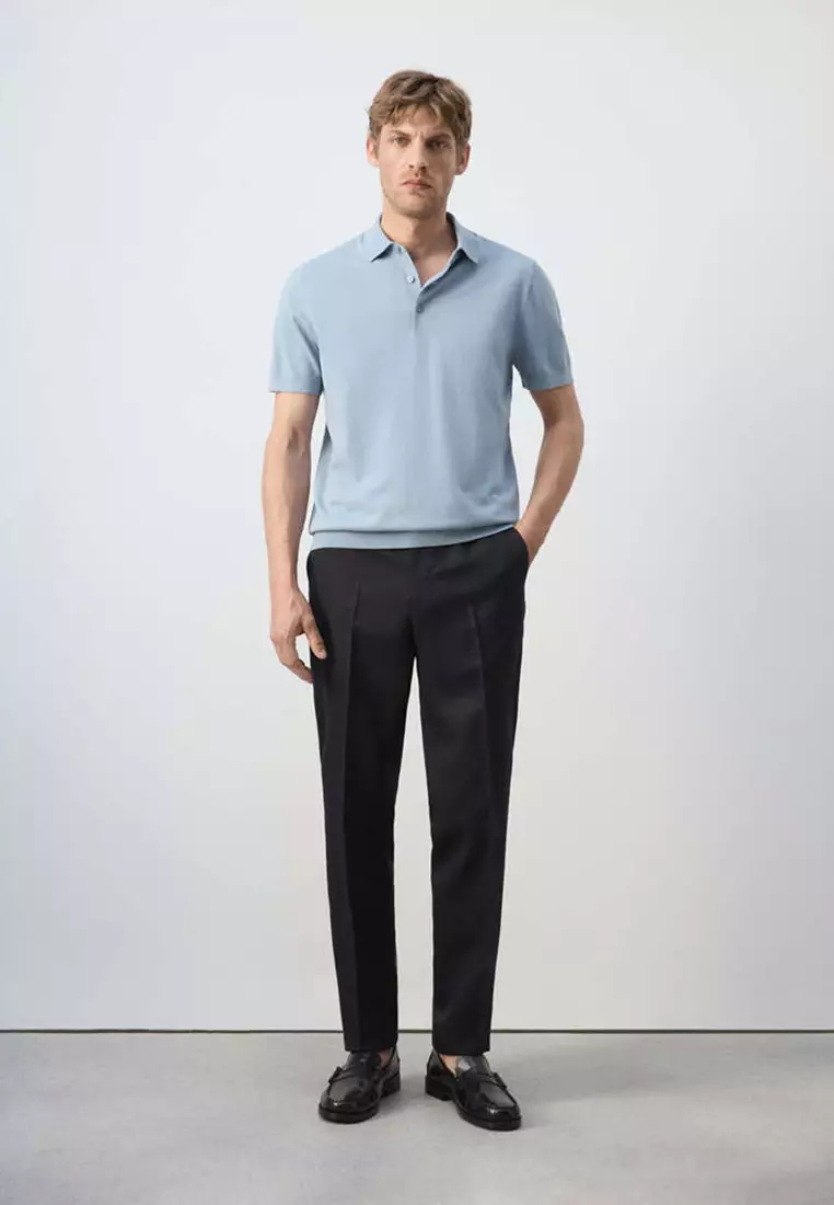 Buy MANGO Man 100% Cotton Fine Knit Polo Shirt 2026 Online | ZALORA