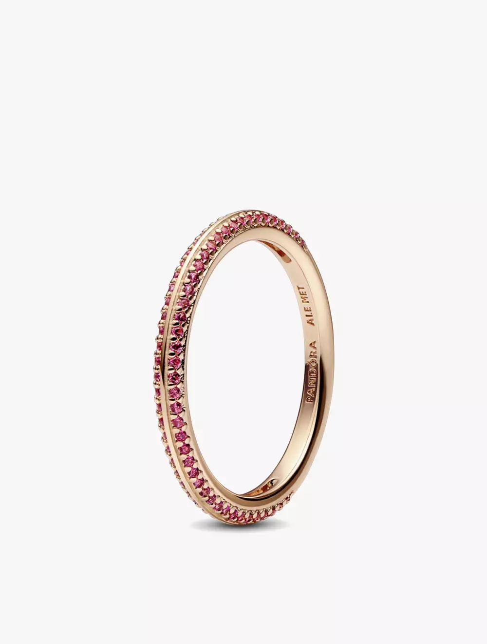 Jual PANDORA 14k Rose gold-plated ring with synthetic ruby Original ...
