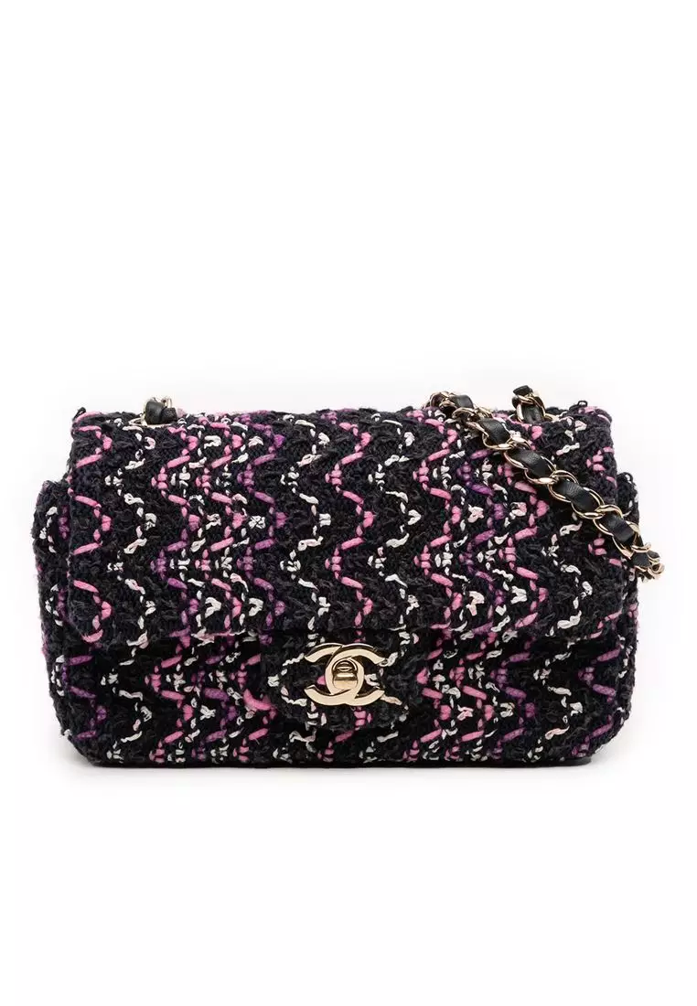 Buy CHANEL Pre-Loved Chanel Mini Rectangular Classic Multicolor Cotton ...