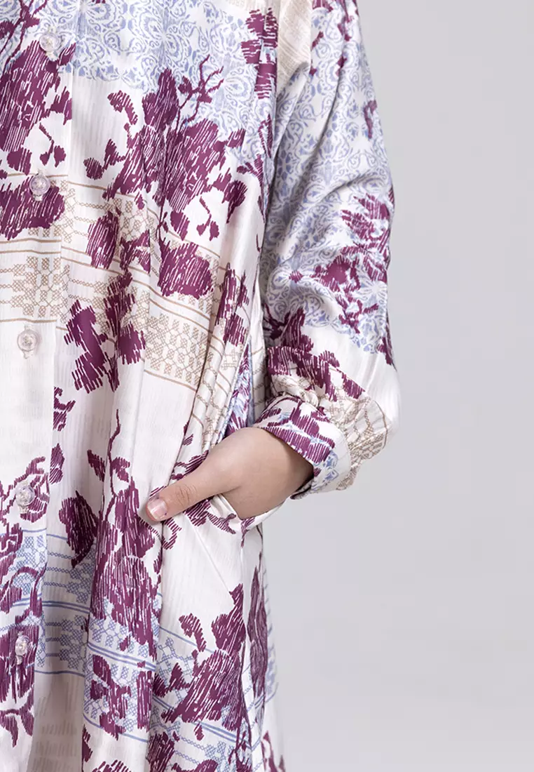 Jual Ria Miranda Ria Miranda Maroon Akarena Dress Girl Original 2024 ...